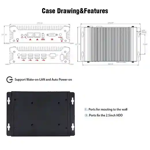 Fanless IPC mini PC computer , - VENOEN